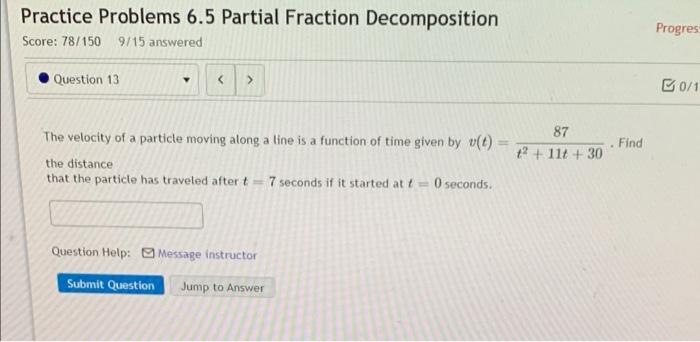 Solved Practice Problems 6.5 Partial Fraction Decomposition | Chegg.com