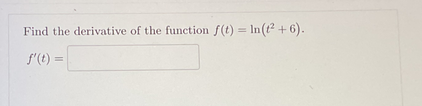 Solved Find the derivative of the function | Chegg.com