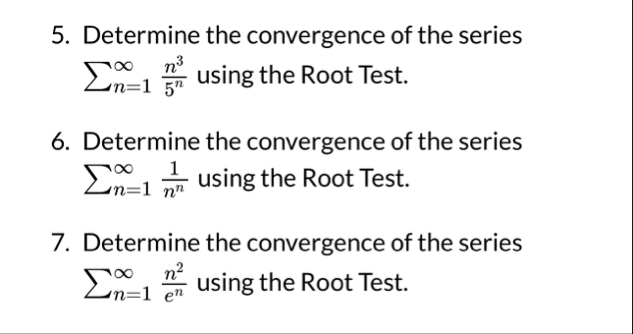 Solved Determine the convergence of the series ∑n=1∞n35n | Chegg.com