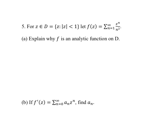 Solved For zinD={z:|z|