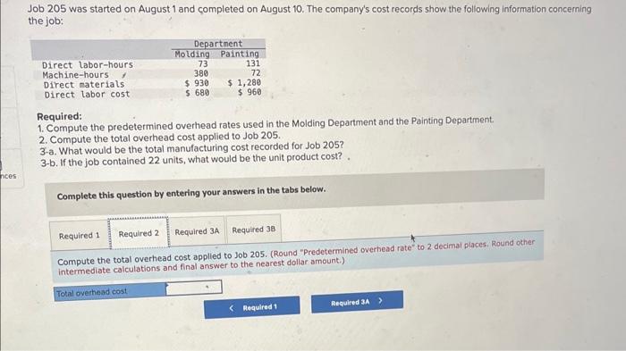 Solved Problem 2-19 (Algo) Multiple Predetermined Overhead | Chegg.com