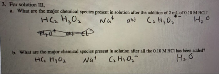 Solved Solution III is a buffer solution of .5 M HC2H3O2 and | Chegg.com