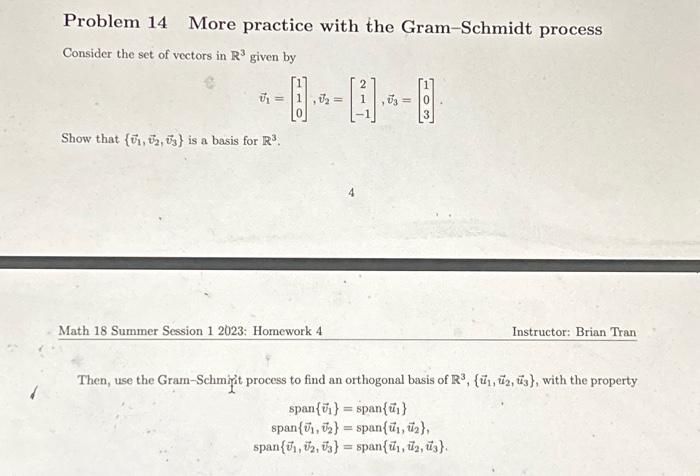 Solved Problem 12 Practice with Orthogonal Matrices Consider | Chegg.com