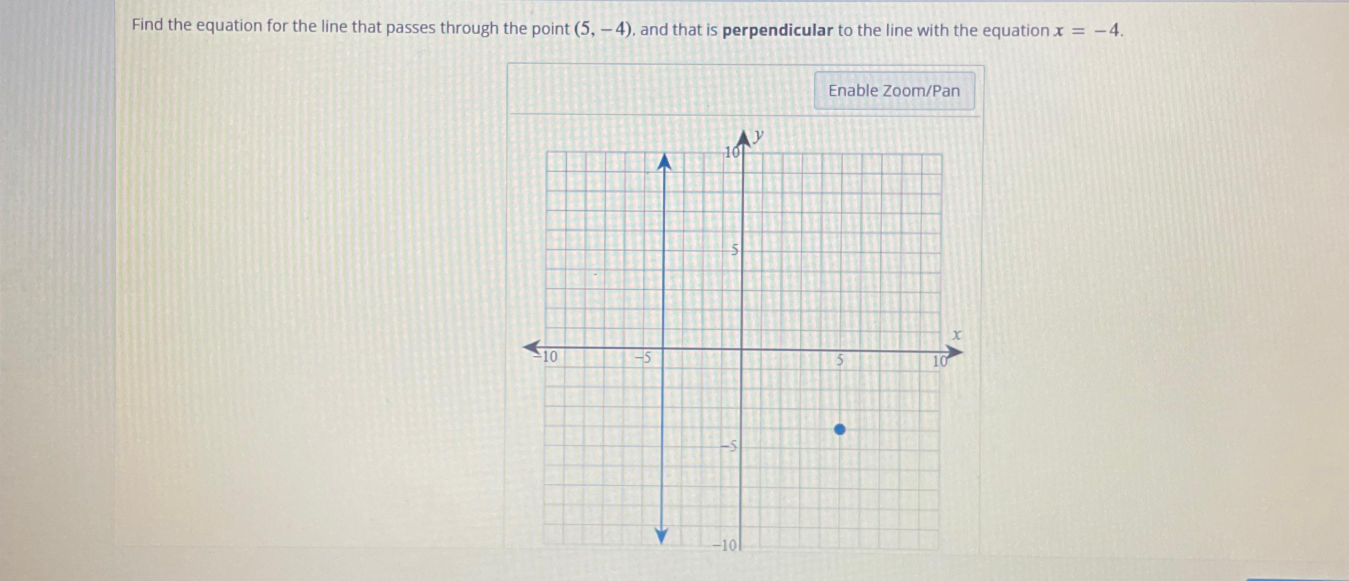 Solved Find the equation for the line that passes through | Chegg.com