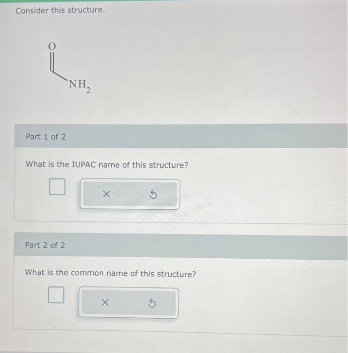 Solved Consider this structure. Part 1 of 2 What is the | Chegg.com