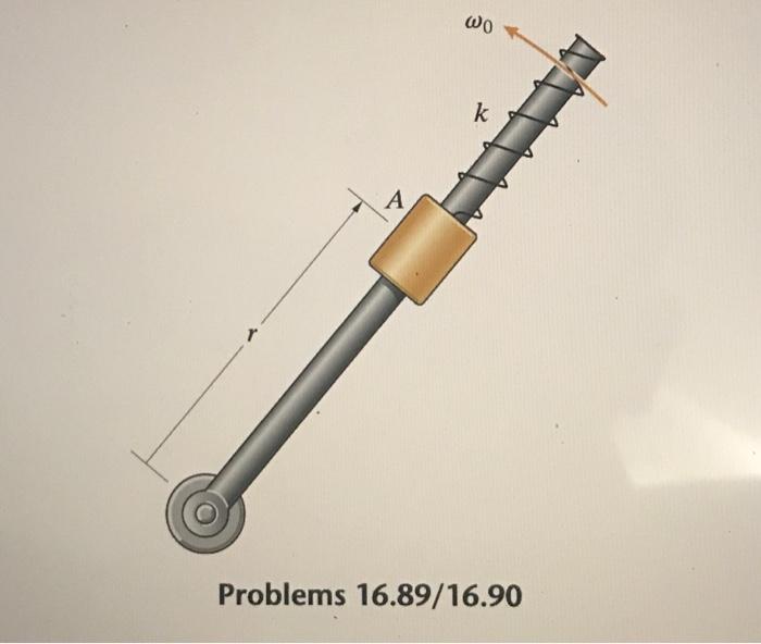 Solved 16.89 The bar rotates in the horizontal plane about a | Chegg.com