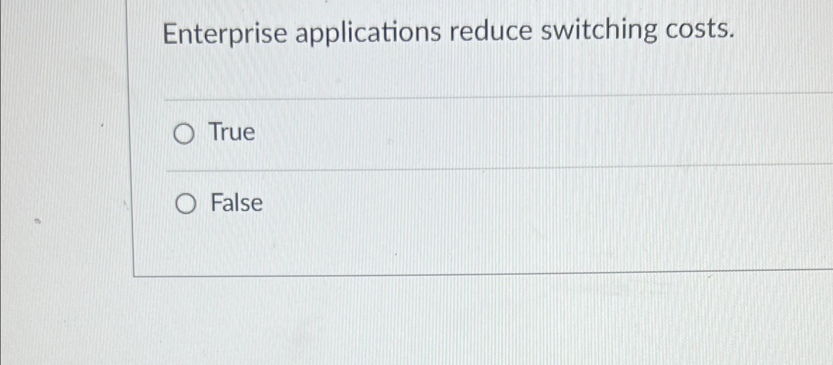 Solved Enterprise applications reduce switching | Chegg.com