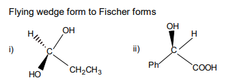 Solved Flying wedge form to Fischer formsi)ii) | Chegg.com