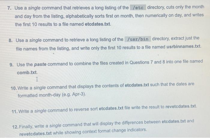 Solved Having trouble running a chain of commands as a | Chegg.com