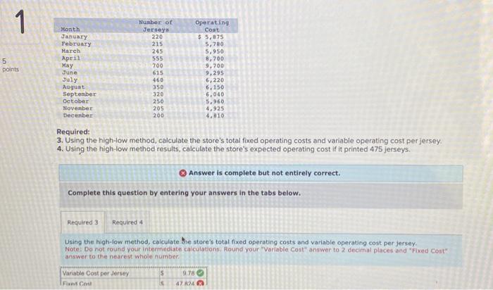 Solved Required: 3. Using the high-low method, calculate the | Chegg.com