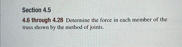 Solved FIf P4.28 4.6 through 4.28 Determine the force in | Chegg.com
