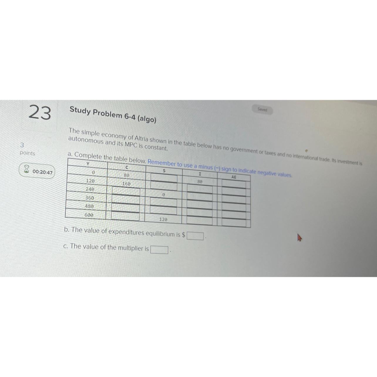 Solved SovedStudy Problem 6-4 (algo)The simple economy of | Chegg.com