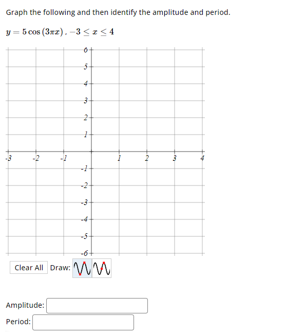 Solved Graph the following and then identify the amplitude | Chegg.com