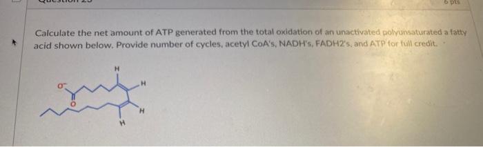 Solved Calculate the net amount of ATP generated from the | Chegg.com