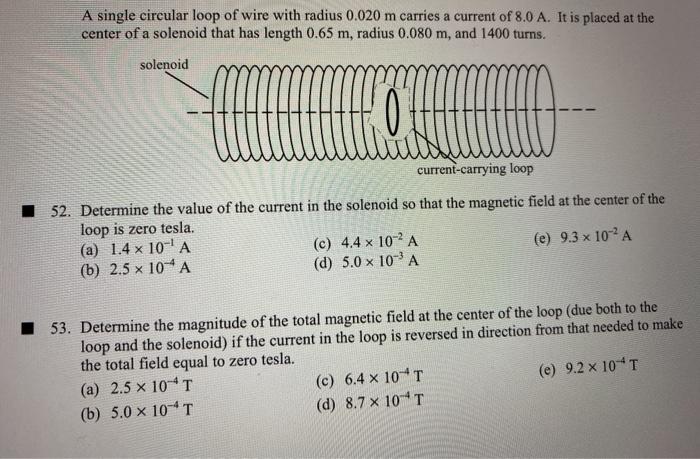 Solved A single circular loop of wire with radius 0.020 m | Chegg.com