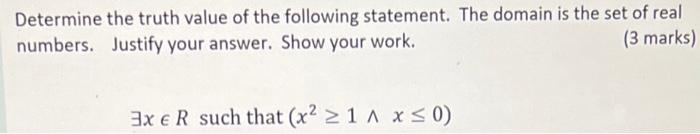 Solved Determine the truth value of the following statement. | Chegg.com
