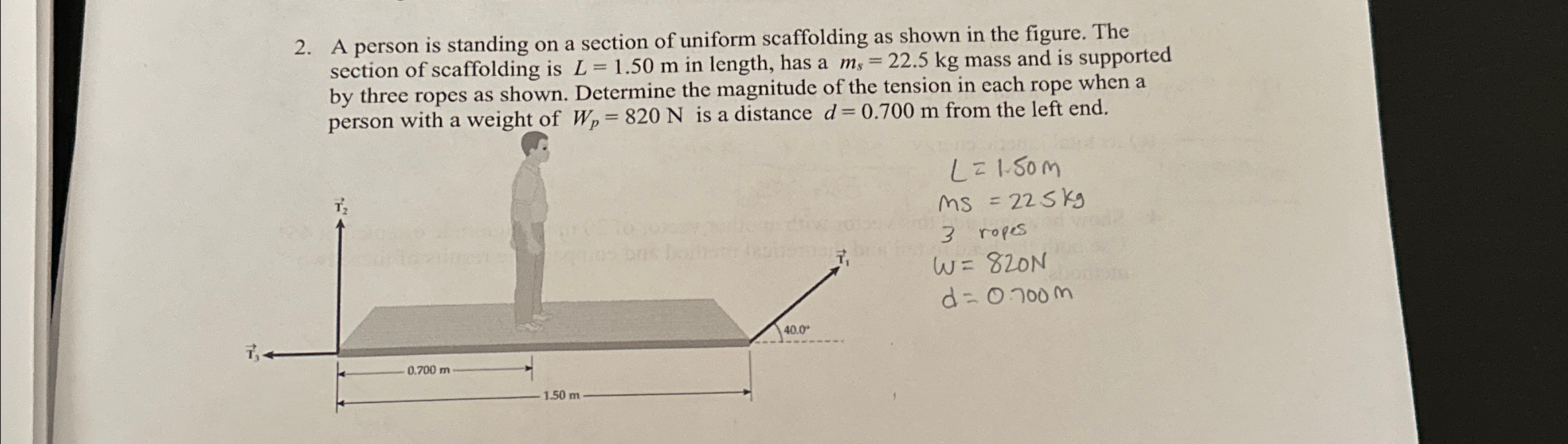 Solved A person is standing on a section of uniform | Chegg.com