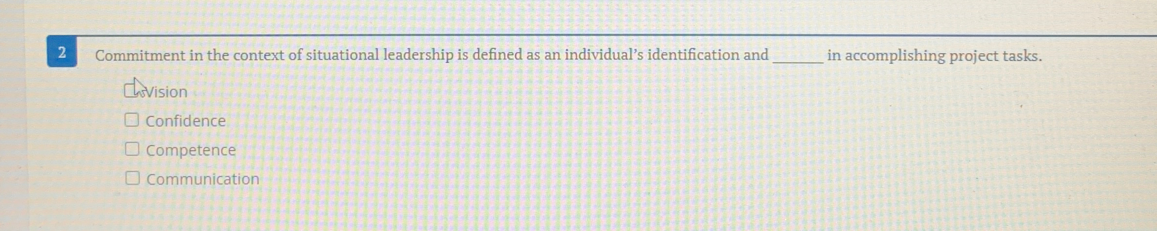 Solved Commitment in the context of situational leadership | Chegg.com