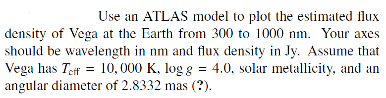 Solved Use an ATLAS model to plot the estimated fluxdensity | Chegg.com