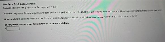 Solved Problem 6-19 (Algorithmic)Special Taxes for | Chegg.com