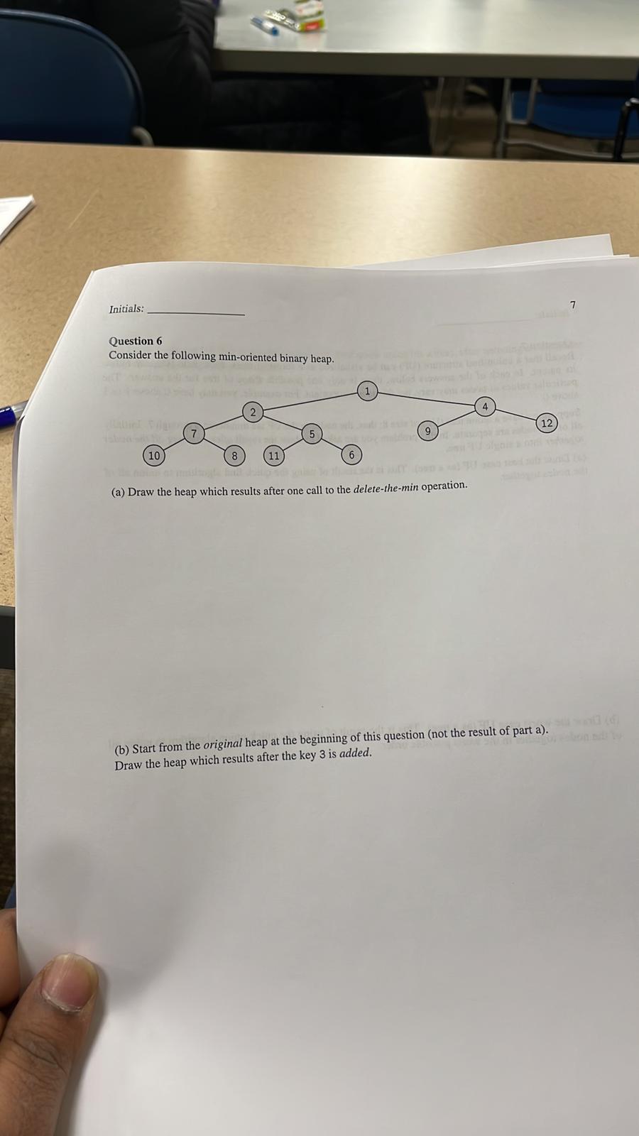 Solved Initials:Question 6Consider the following | Chegg.com