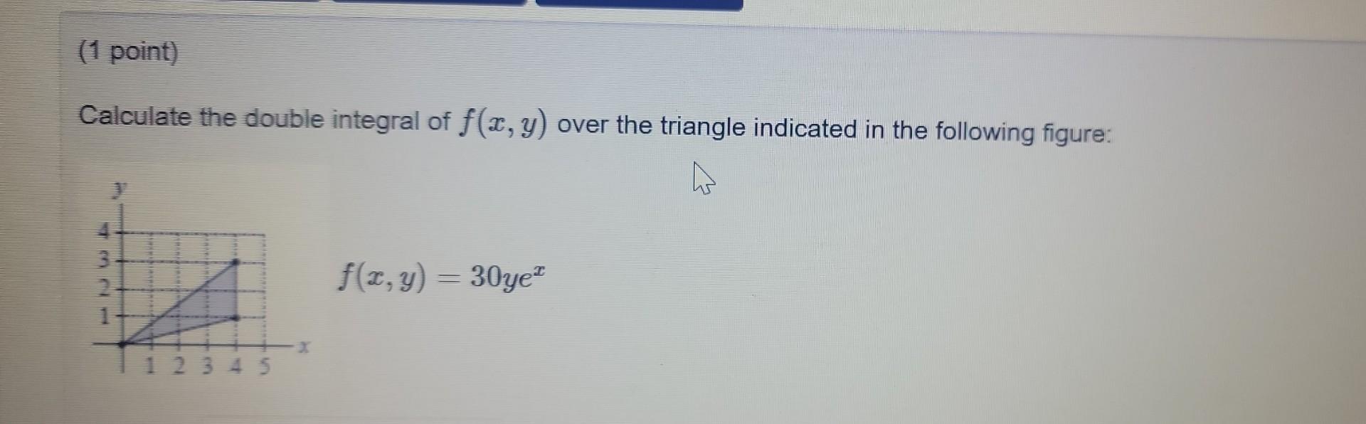 Solved Calculate the double integral of f(x,y) over the | Chegg.com