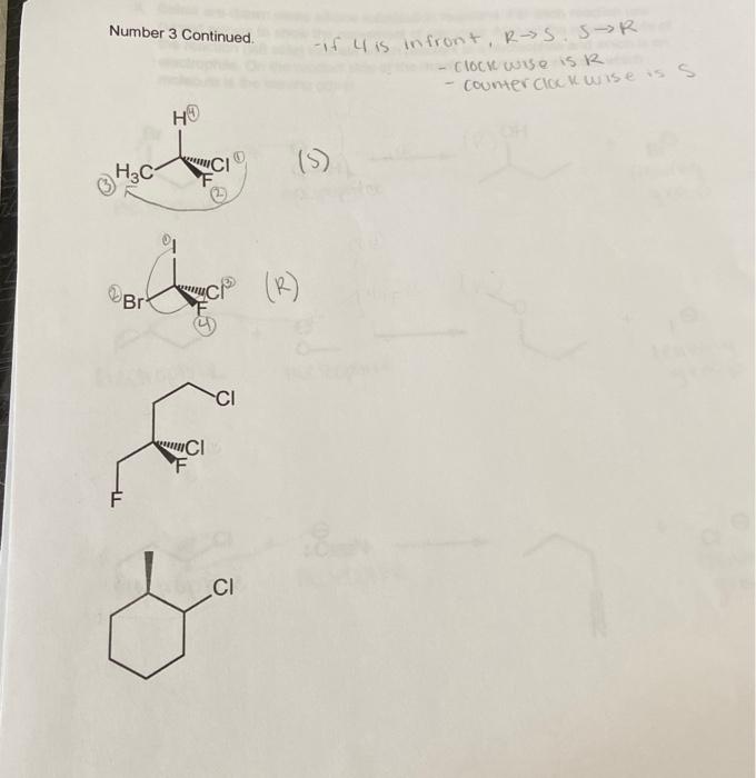 Solved 3. For each chiral molecule below, determine if it's | Chegg.com