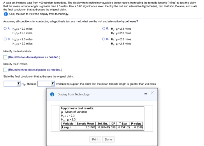Solved A data set includes data from 400 random tornadoes. | Chegg.com