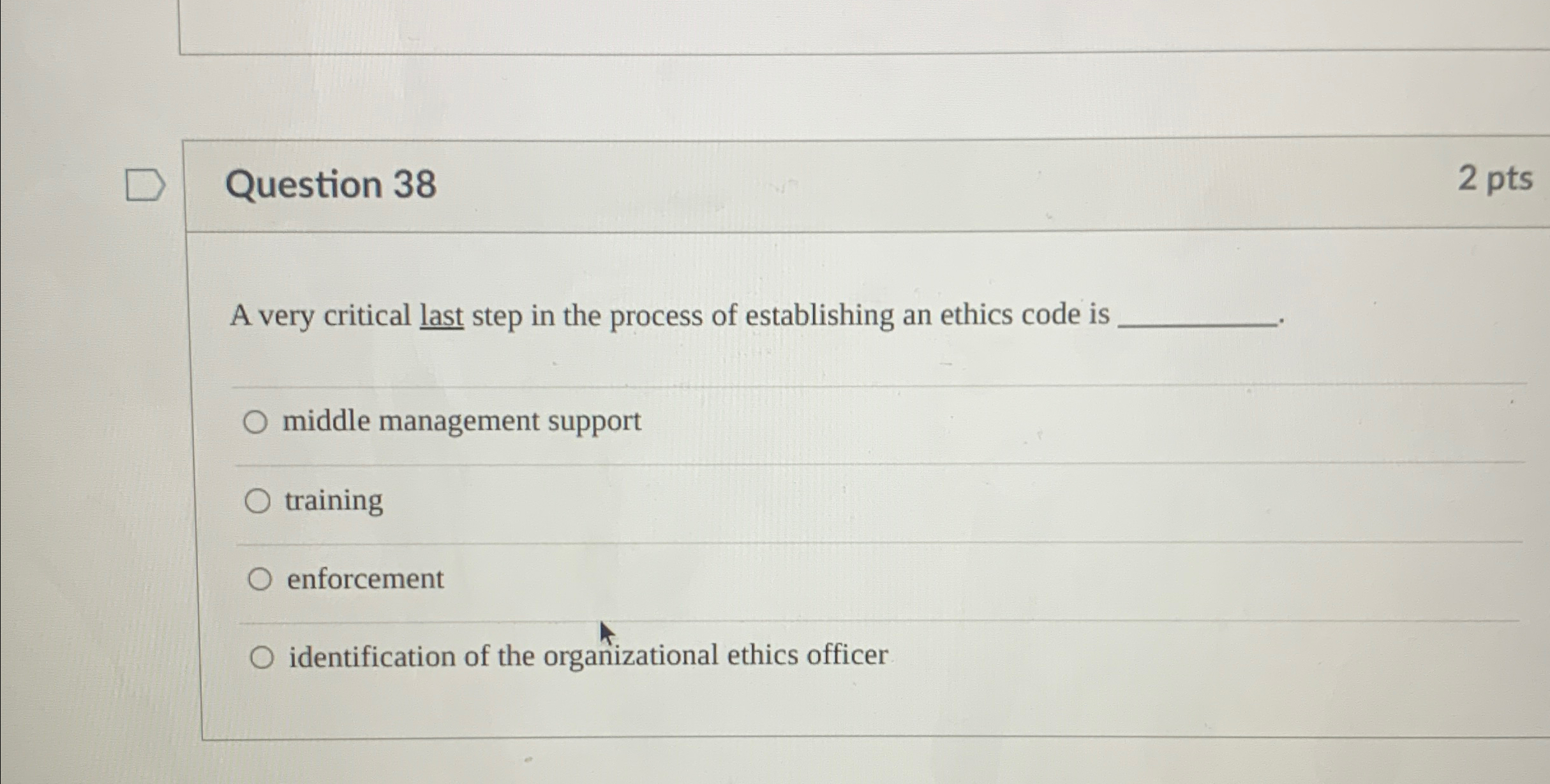 Solved Question 382 ﻿ptsA very critical last step in the | Chegg.com