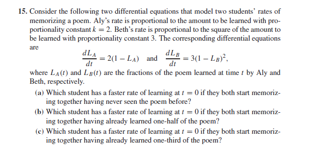 Solved Consider the following two differential equations | Chegg.com Solved Consider the following two differential equations | Chegg.com