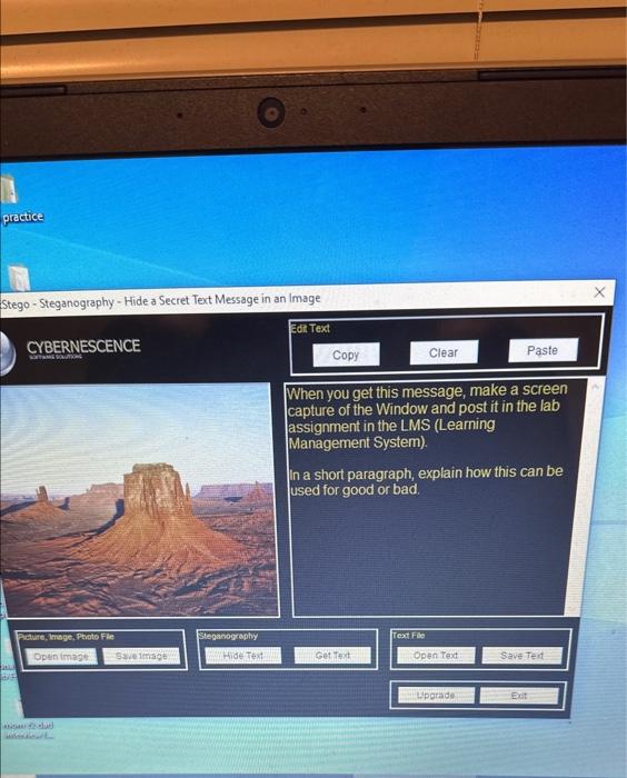 Solved I am using the a quick stego application and I have | Chegg.com
