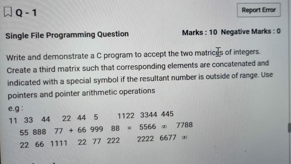 Solved Single File Programming Question Marks 10 Negative
