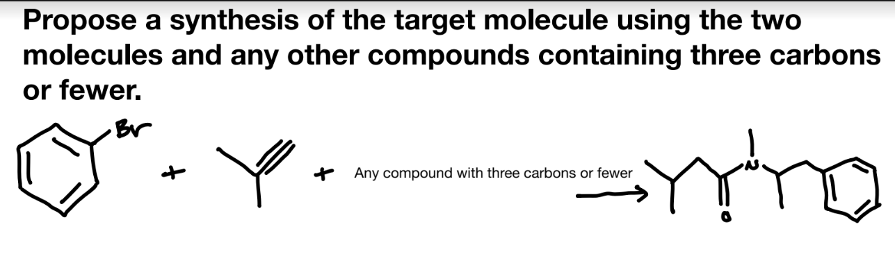 Solved Propose a synthesis of the target molecule using the | Chegg.com