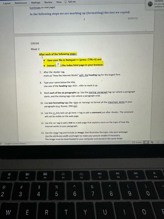 Solved Lab: Your first web page Assignment attached Please | Chegg.com