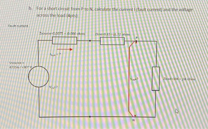 Solved a. Calculate the prefault load current and voltage | Chegg.com