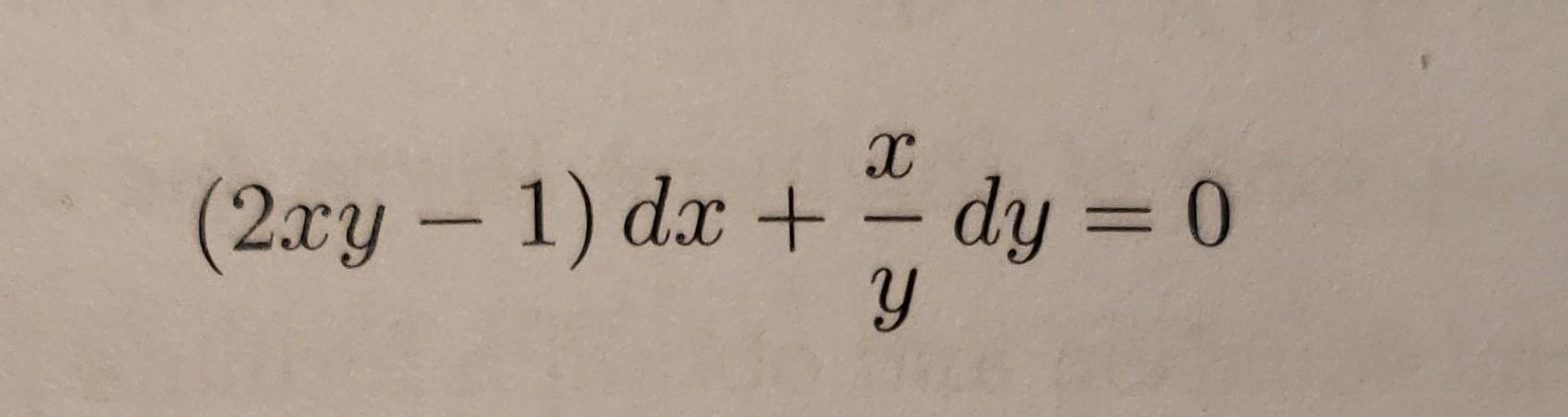 Solved Solver For Y In Terms Of X Using An Integrating