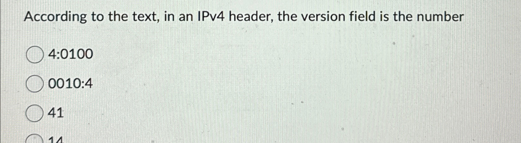 Solved According to the text, in an IPv4 ﻿header, the | Chegg.com