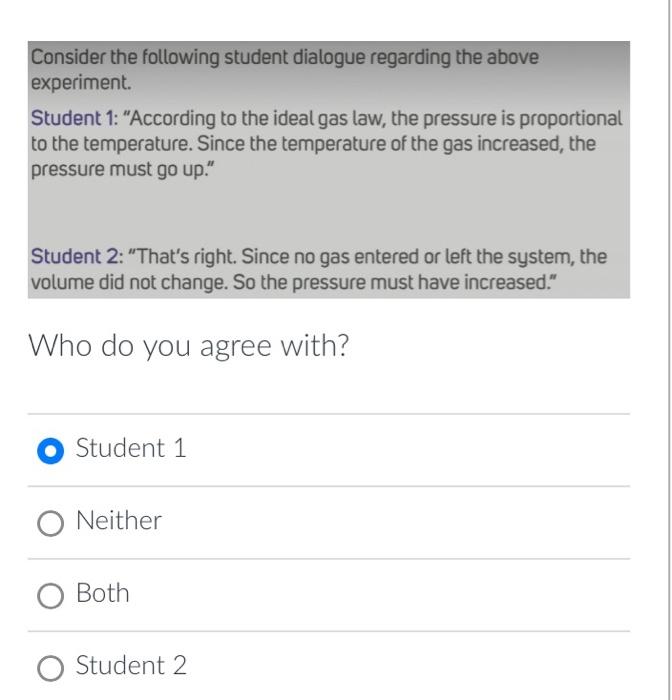 Solved Consider the following student dialogue regarding the | Chegg.com