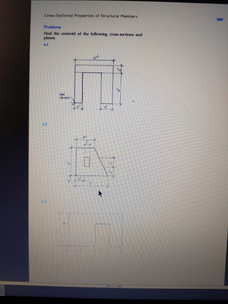 Solved Cross-Sectional Properties of Structural Members 309 | Chegg.com
