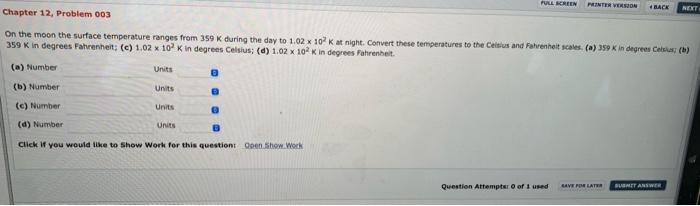 Solved FULL SCREEN PRINTER VERSION BACK NEXT Chapter 12, | Chegg.com