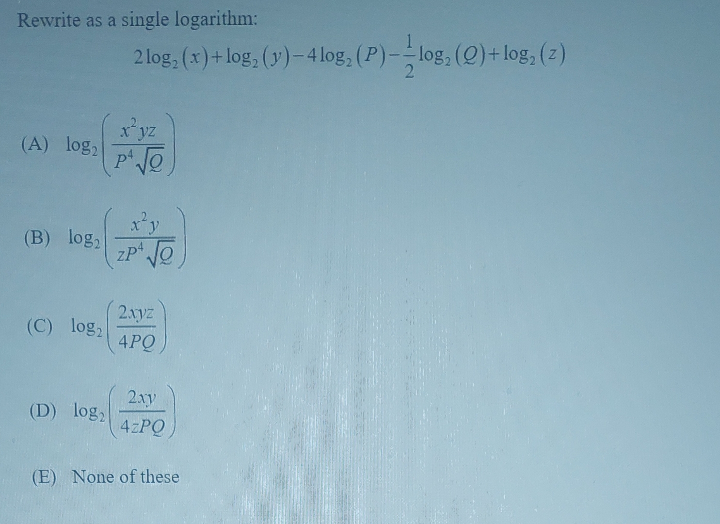 Solved Rewrite as a single | Chegg.com
