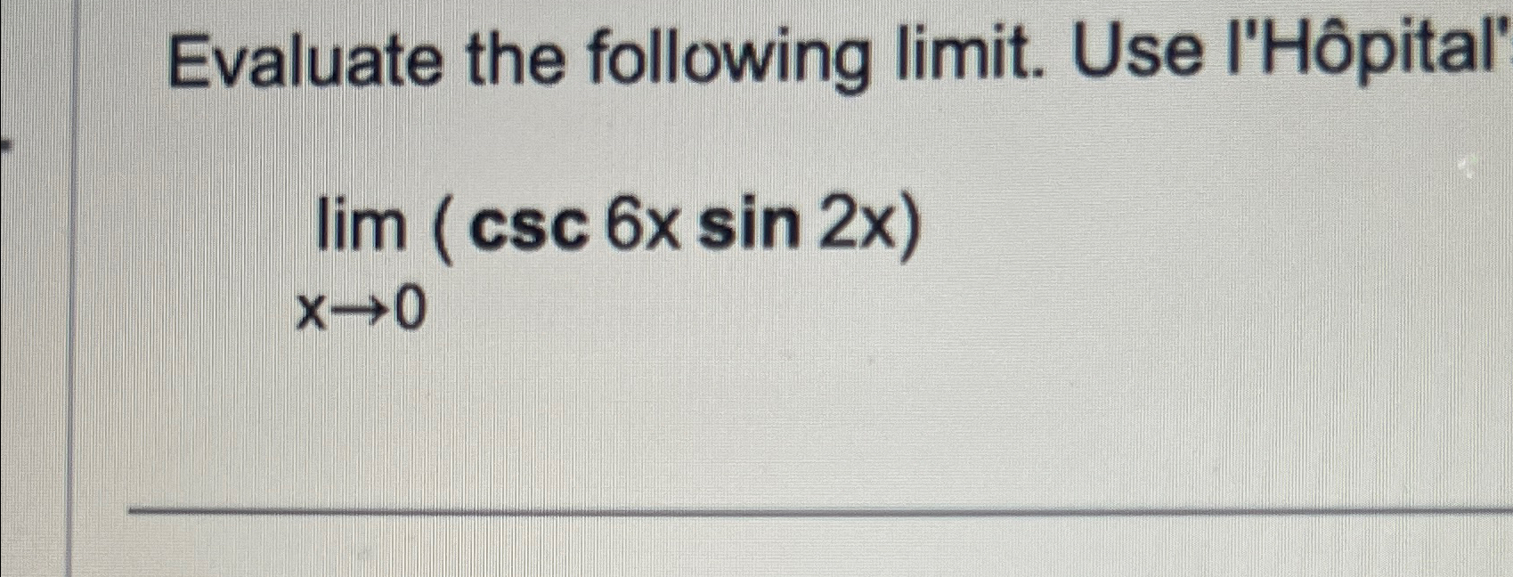 Solved Evaluate the following limit. ﻿Use | Chegg.com