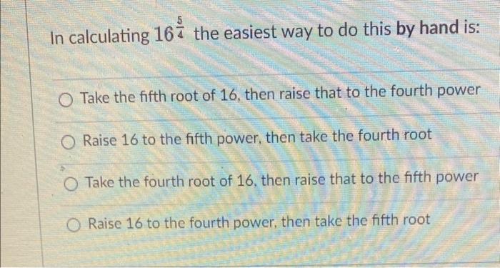 Solved In calculating 1645 the easiest way to do this by | Chegg.com