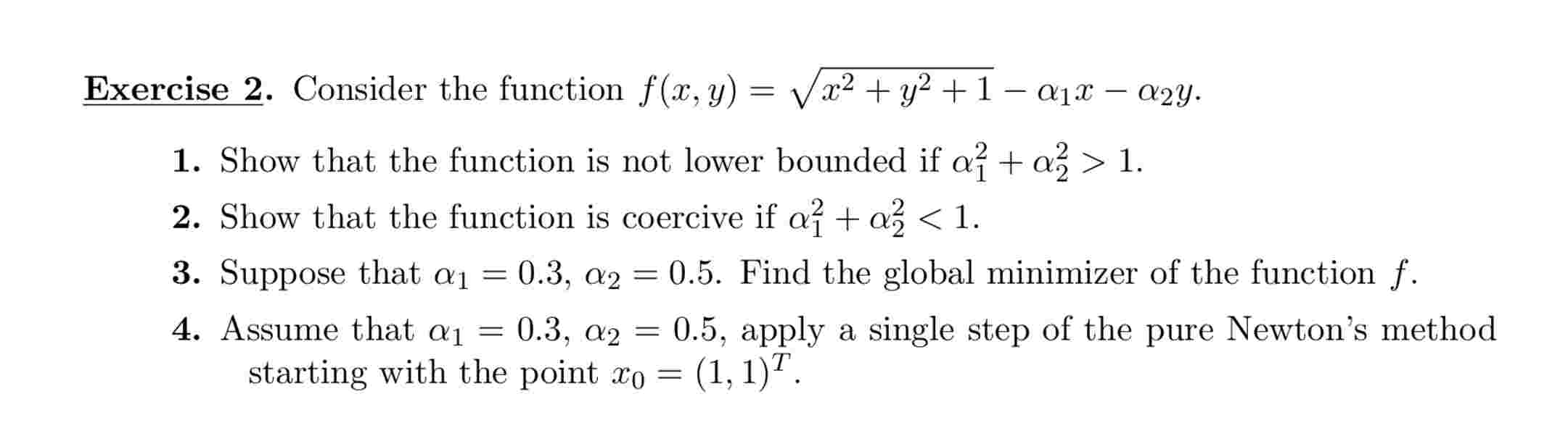 Solved Do every part. Exercise 2. ﻿Consider the function | Chegg.com