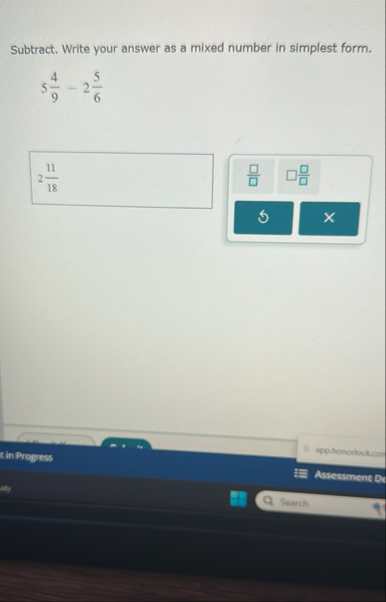 Solved Subtract. Write your answer as a mixed number in | Chegg.com