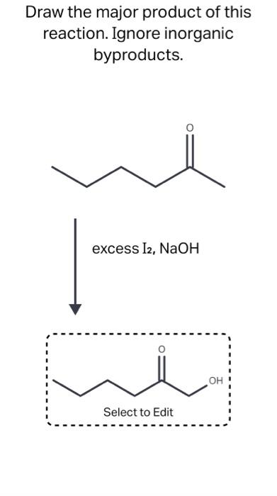 Solved Draw the major product of this reaction. Ignore | Chegg.com