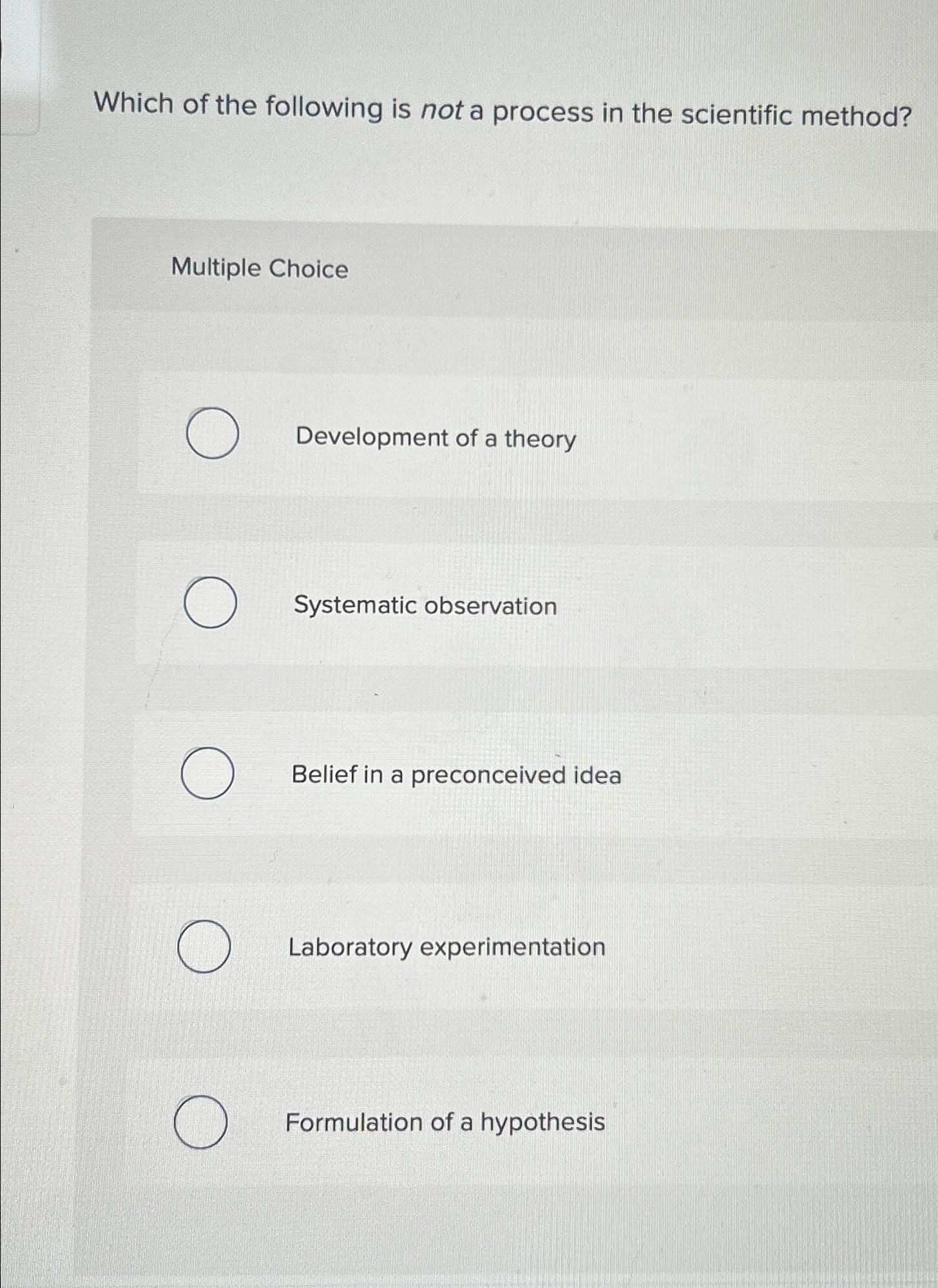 Solved Which of the following is not a process in the | Chegg.com