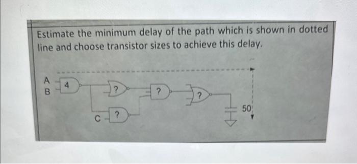 Solved Estimate the minimum delay of the path which is shown | Chegg.com