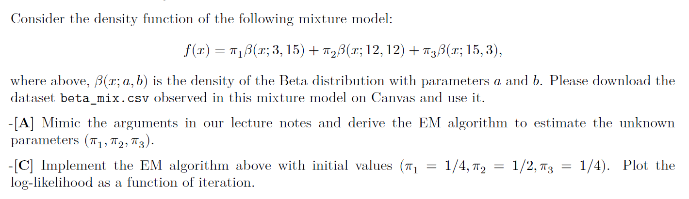 Solved Consider the density function of the following | Chegg.com