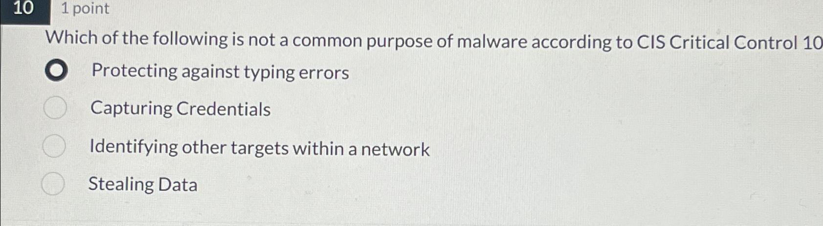 Solved 1 ﻿pointWhich of the following is not a common | Chegg.com